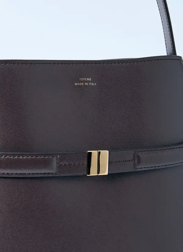TOTEME Belted Leather Bucket Bag