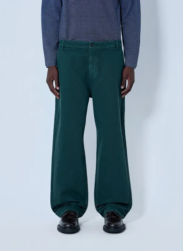 Miu Miu Relaxed-fit Trousers - Green