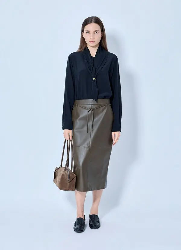 Max Mara Silk Tie-neck Blouse