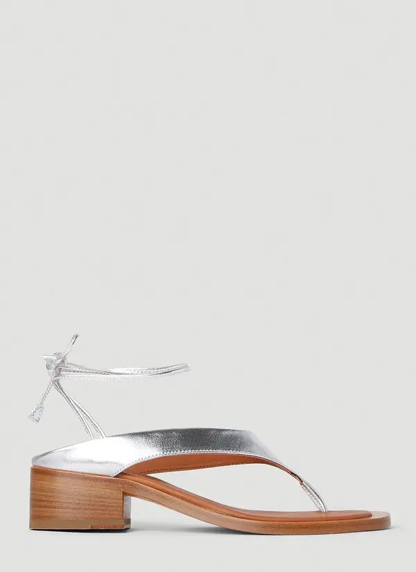 DURAZZI MILANO Lace Up Sandals - Silver