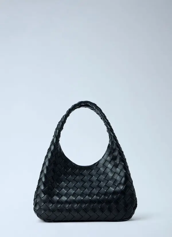 Bottega Veneta Campana Small Shoulder Bag - Black