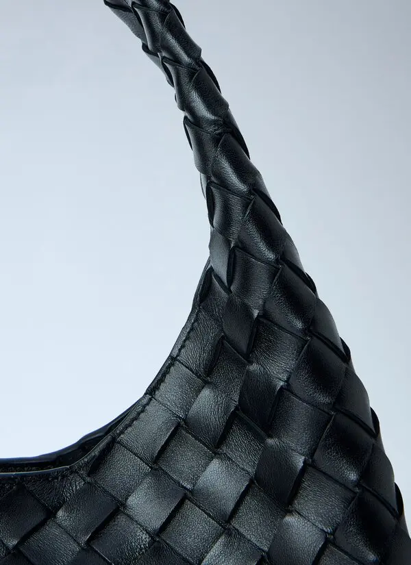 Bottega Veneta Campana Small Shoulder Bag - Black
