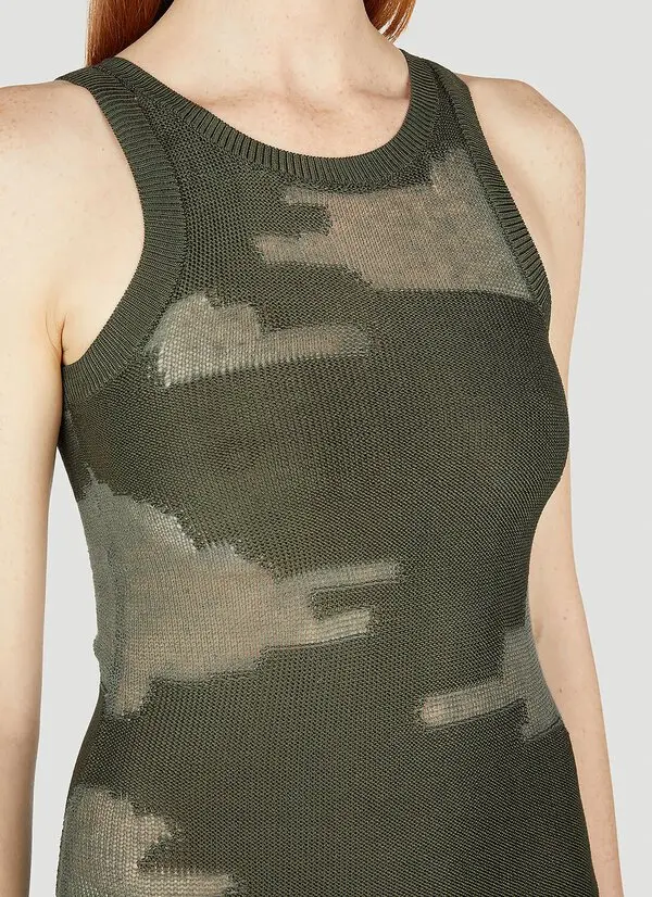 DURAZZI MILANO Knitted Intarsia Midi Dress