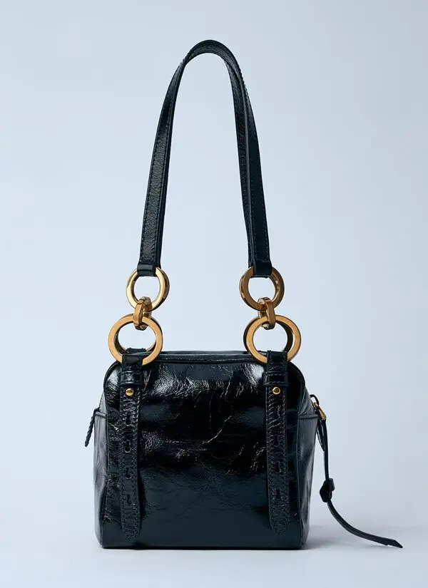 Prada Mini Dangle Leather Handbag