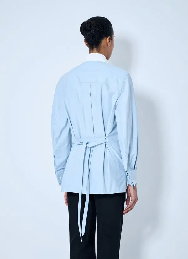Bottega Veneta Asymmetrical Collar Long-sleeve Shirt