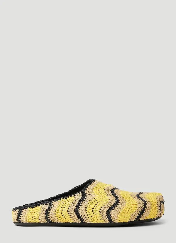 MARNI X NO VACANCY Fussbet Sabot Raffia Mules