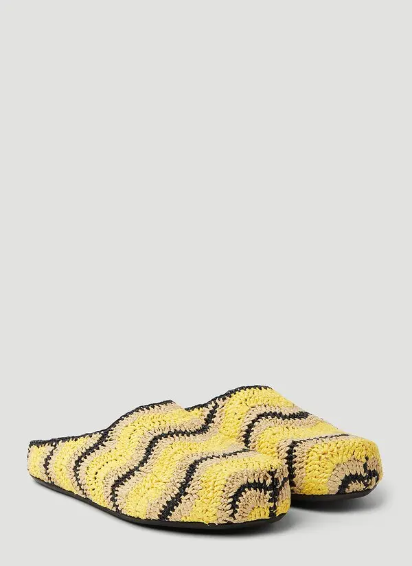 MARNI X NO VACANCY Fussbet Sabot Raffia Mules