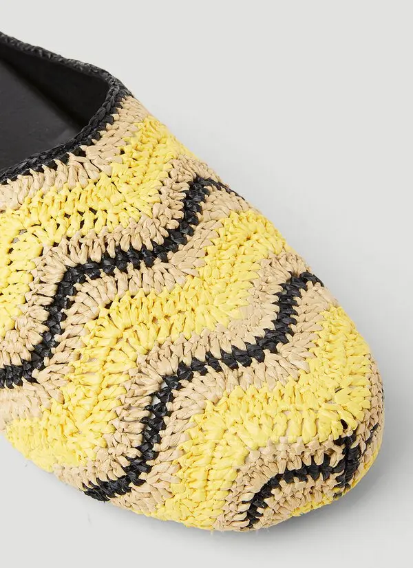 MARNI X NO VACANCY Fussbet Sabot Raffia Mules