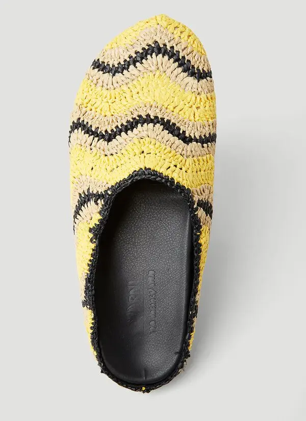 MARNI X NO VACANCY Fussbet Sabot Raffia Mules