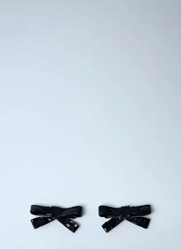 Balenciaga Bow Earrings - Black