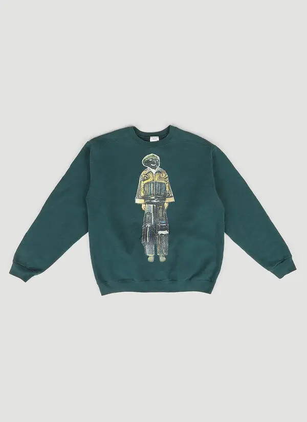 DRX FARMAXY FOR LN-CC Graphic Print Sweatshirt - Green