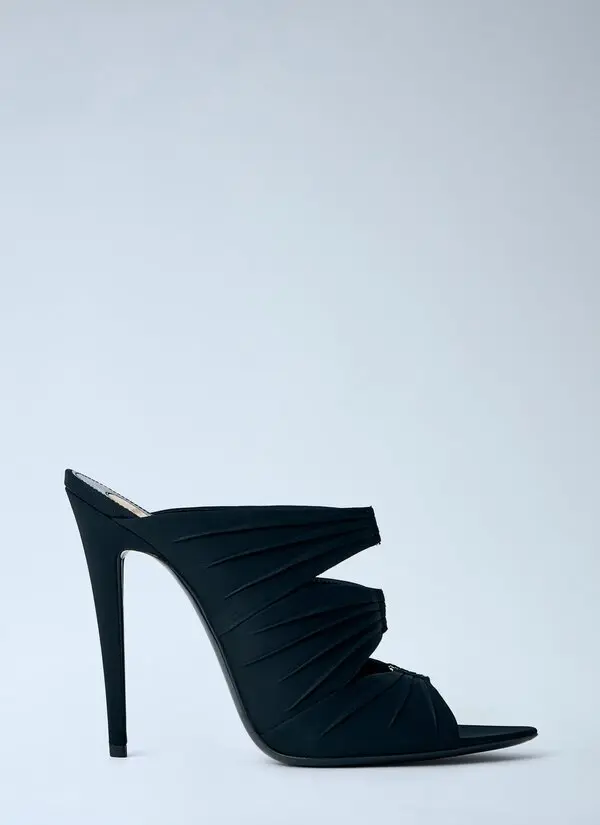 Saint Laurent Emilie Mules Sandals - Black