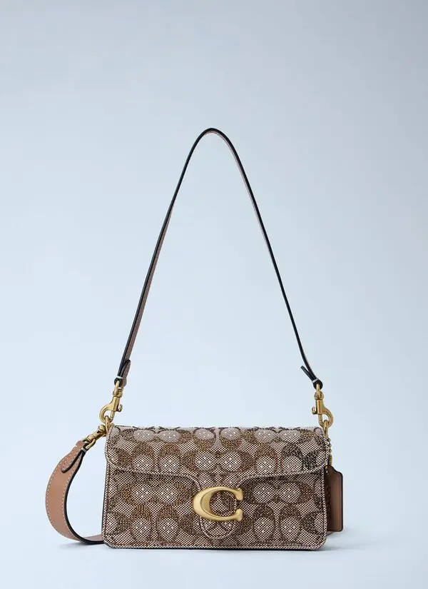 COACH Soft Tabby Shoulder Bag 20 In Crystal Signature Jacquard