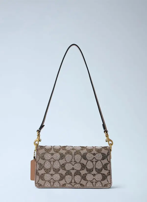 COACH Soft Tabby Shoulder Bag 20 In Crystal Signature Jacquard