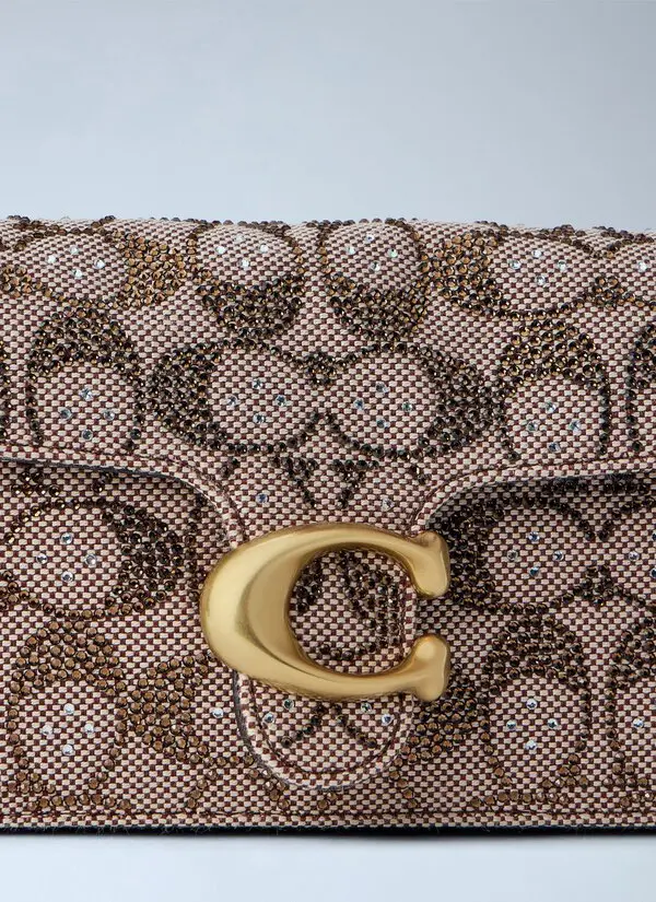 COACH Soft Tabby Shoulder Bag 20 In Crystal Signature Jacquard