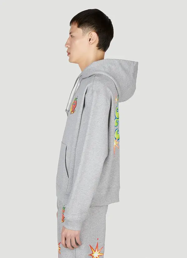 SKY HIGH FARM WORKWEAR Printed Hooded Sweatshirt - Grey
