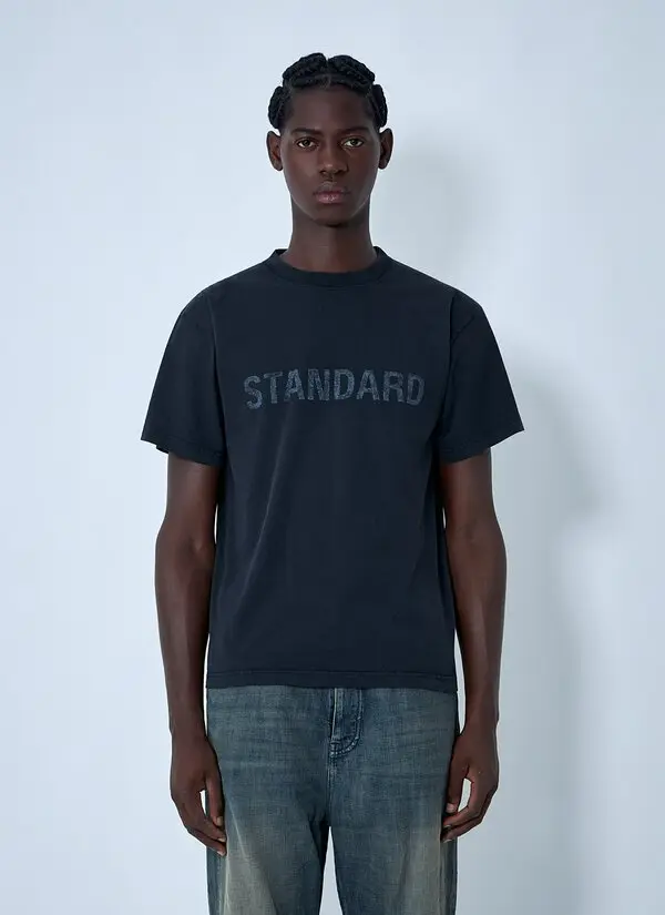 Balenciaga Text Motif T-shirt - Black