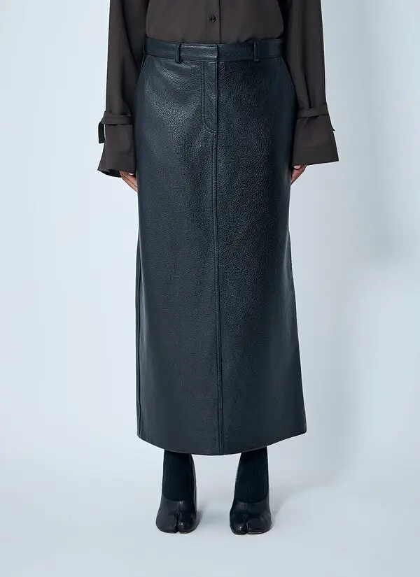 TOTEME Leather Skirt - Black