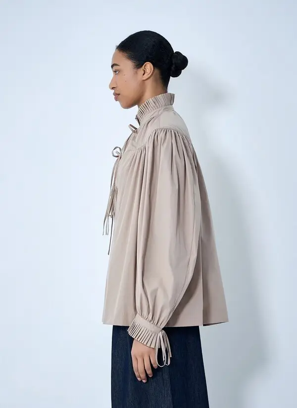 Dries Van Noten Gathered Neck Blouse