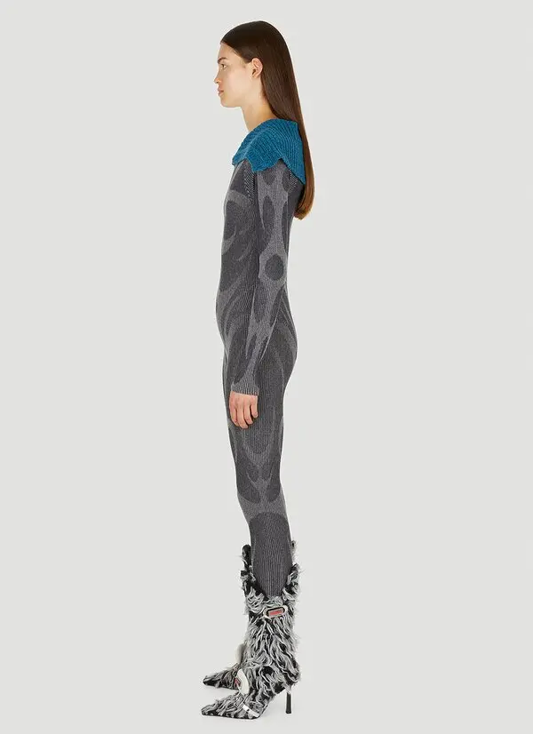 PAOLINA RUSSO Illusion Knit Catsuit