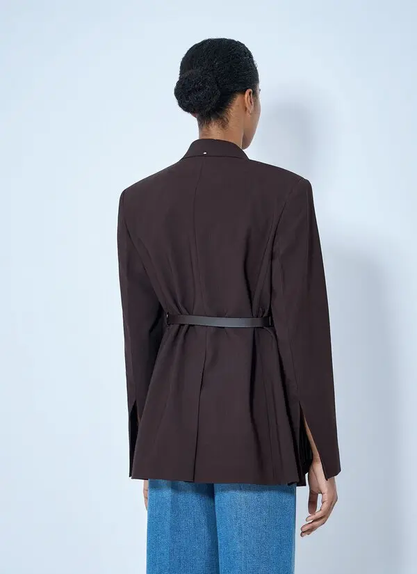 Sportmax Asymmetric Buckle Blazer
