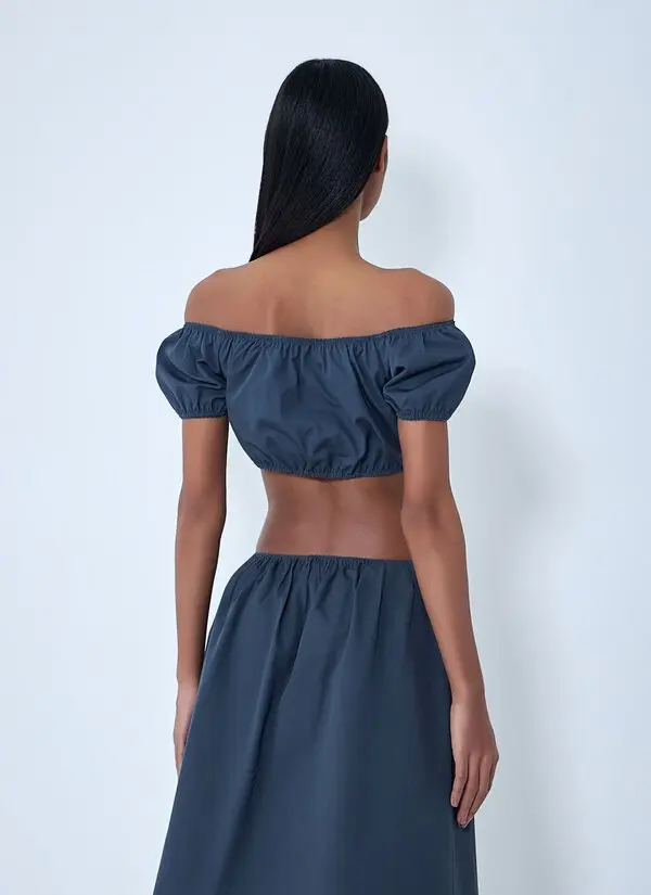Miu Miu Off-shoulder Crop Top