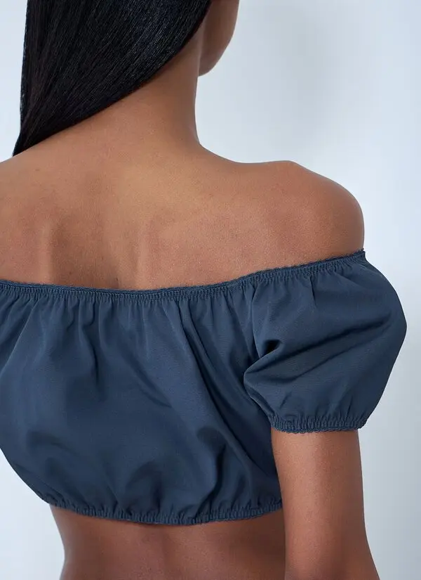 Miu Miu Off-shoulder Crop Top