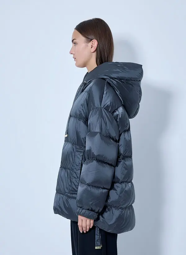 Max Mara Hooded Puffer Jacket - Blue