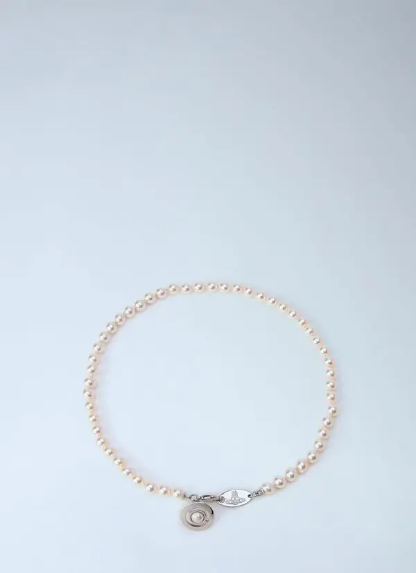 VIVIENNE WESTWOOD Simonetta Pearl Necklace - Silver
