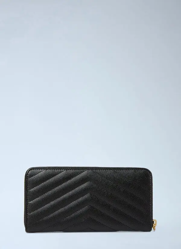 Saint Laurent Cassandre Matelassé Wallet - Black