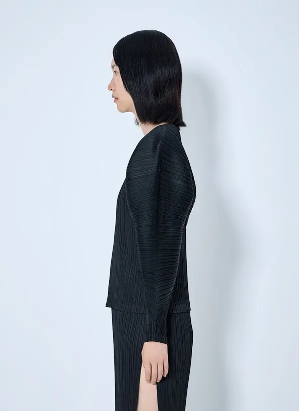 Issey Miyake Pleated Zip-up Top