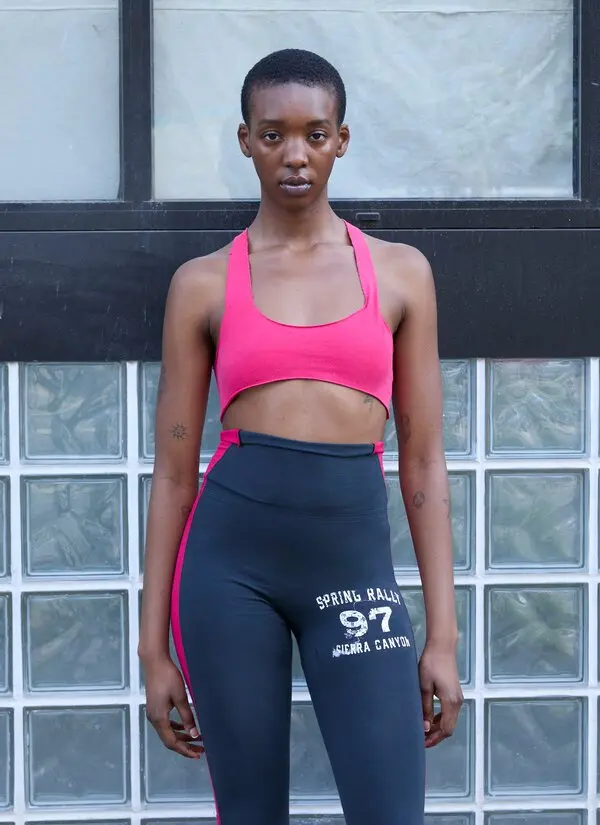 GREG ROSS Raw Cut Bra Top - Red