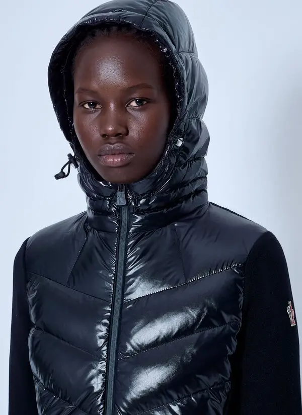 Moncler Hooded Quilted Down Vest - Black
