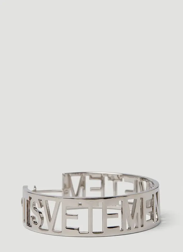 Vetements Logo Hoop Earrings