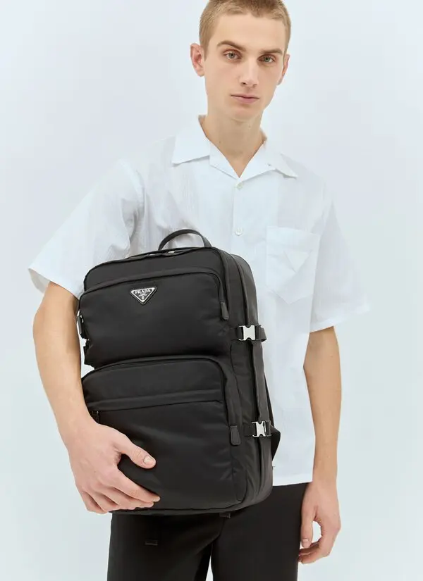 Prada Re-nylon And Saffiano Leather Backpack