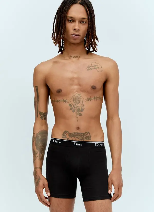 DIME Set Of Two Logo Briefs - Black