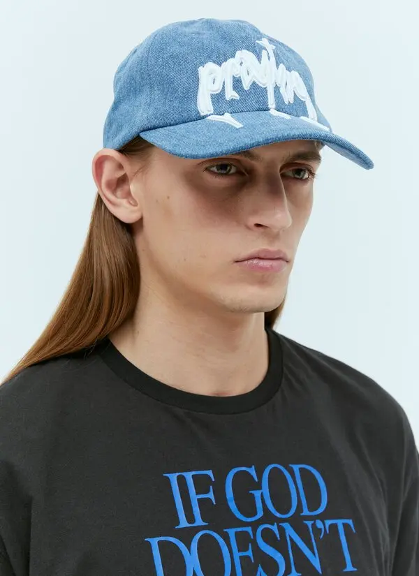PRAYING Demon Baseball Cap - Blue