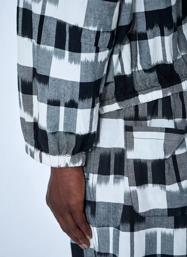 NOMARHYTHM TEXTILE Ikat Check Easy Pants