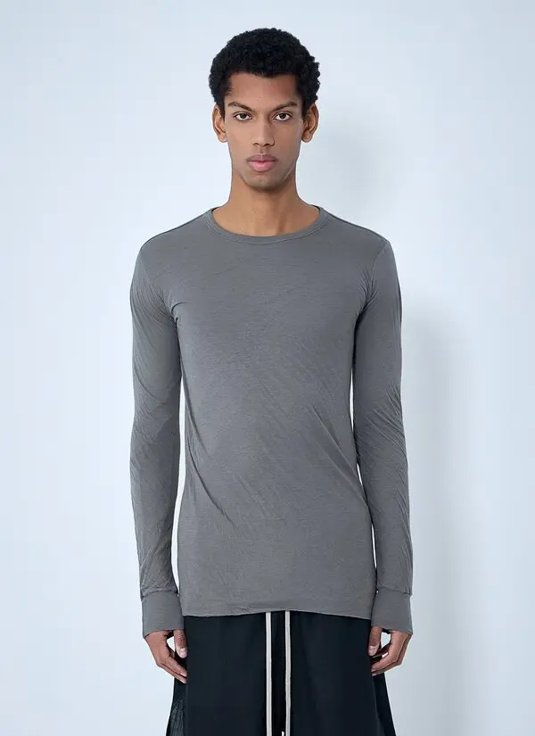 Rick Owens Crewneck Long Sleeve T-shirt - Grey