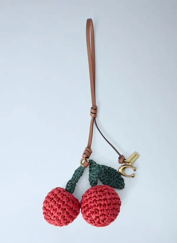 COACH Cherries Bag Charm - Brown