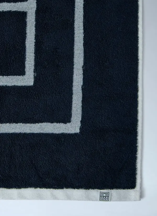 TOTEME Monogram Jacquard Beach Towel - Black
