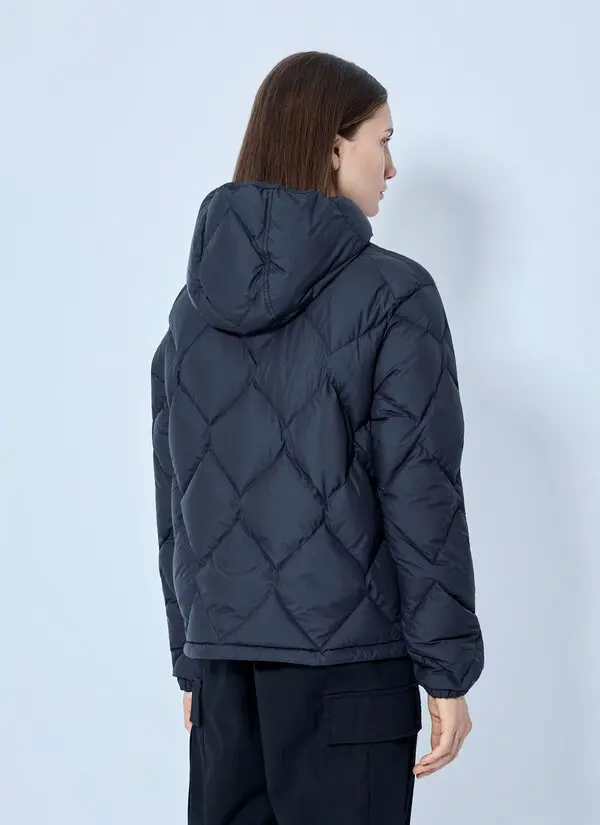 Moncler Arvouin Hooded Diamond-quilted Short Down Jacket - Black