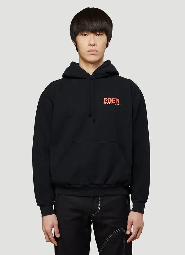 EDEN POWER CORP Recycled Logo Hooded Sweatshirt - Black