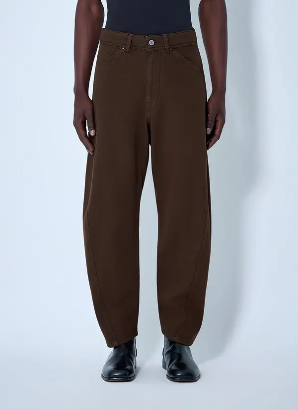 LEMAIRE Wide-leg Denim Trousers - Brown
