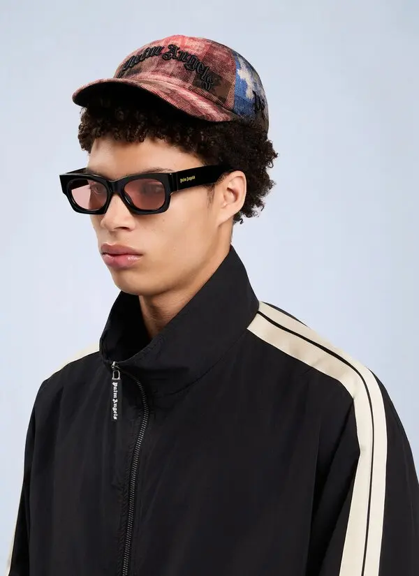 Palm Angels Curved Logo Check Cap