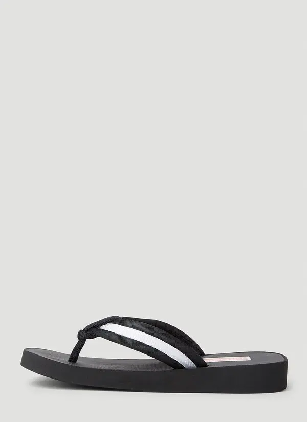 Kenzo Logo Patch Flip Flops - Black