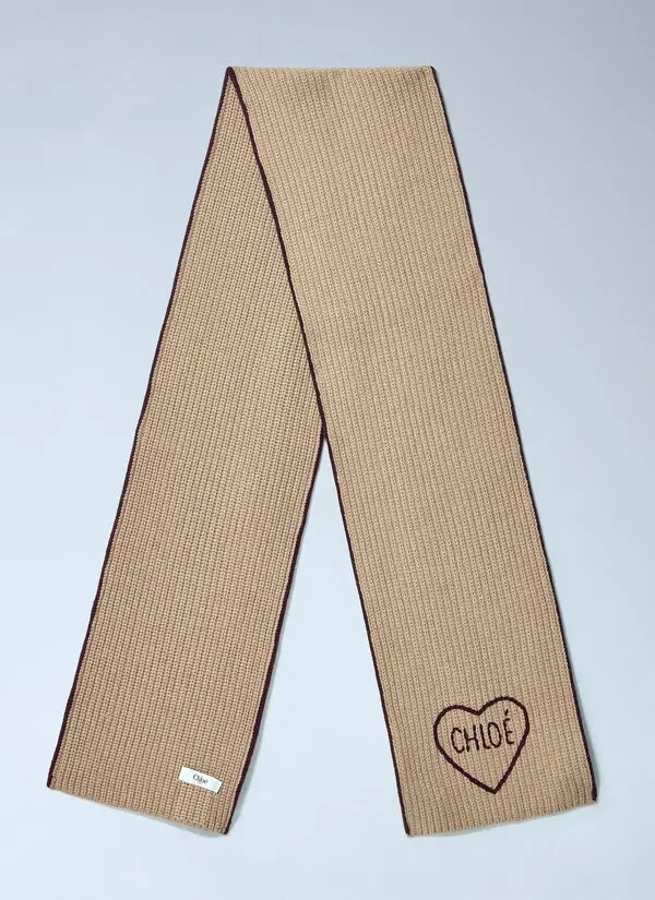 Chloé Encoeur Scarf - Beige