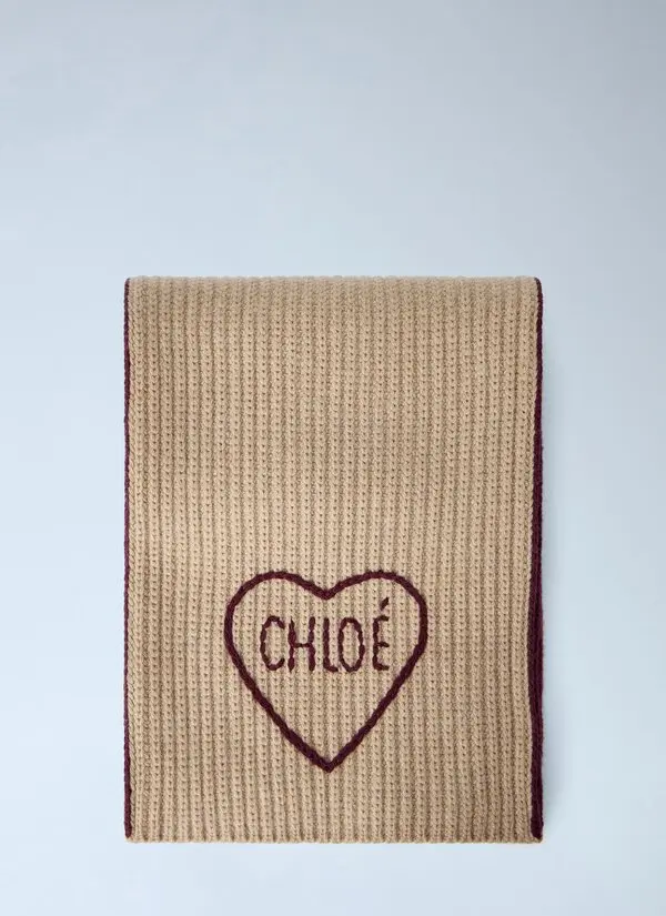 Chloé Encoeur Scarf - Beige