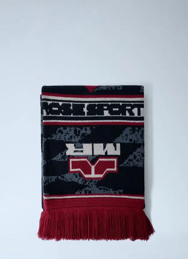 Martine Rose Reversible Fringe Scarf - Grey