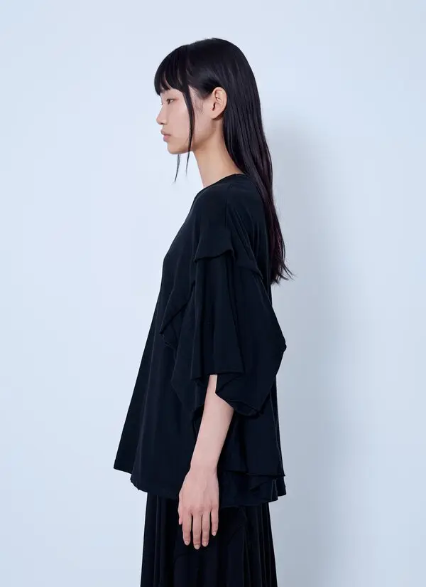 Yohji Yamamoto Draped Long Sleeve T-shirt